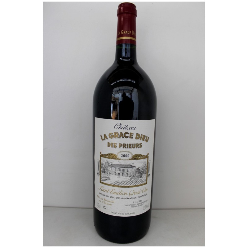 Château La Grace Dieu des prieurs 2000 en Magnum Saint Emilion Grand Cru Prix