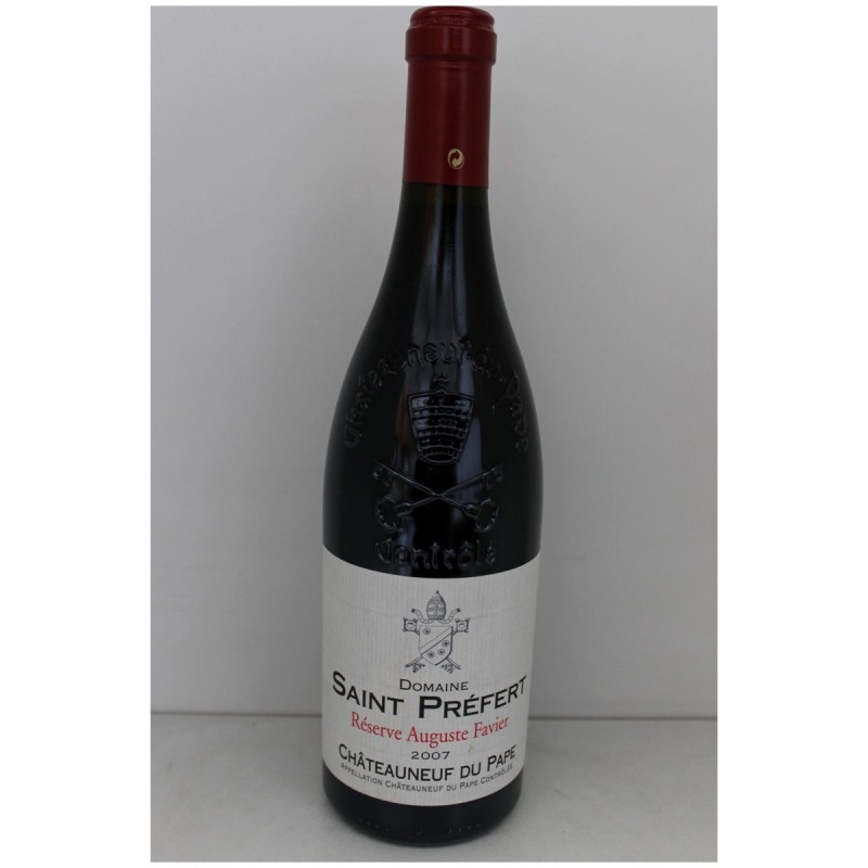 Chateauneuf-du-Pape 2007 - Reserve Auguste Favier - St Prefert au ...