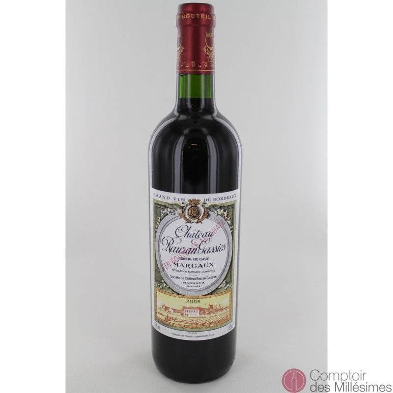 Château Rauzan Gassies 2005 Margaux - 2ème Grand Cru Classé Prix