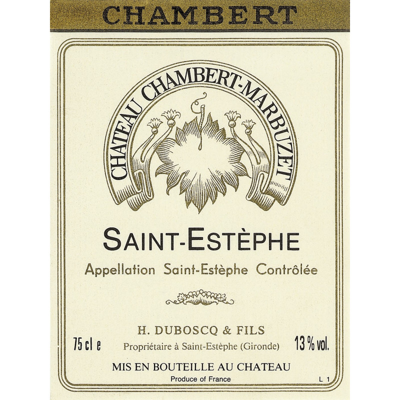 Chateau Chambert-Marbuzet 1998 Saint Estephe Prix