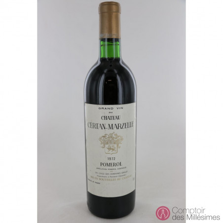 Château Certan Marzelle 1972 - Pomerol Prix