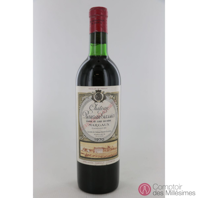 Château Rauzan Gassies 1970 Margaux - 2ème Grand Cru Classé Prix