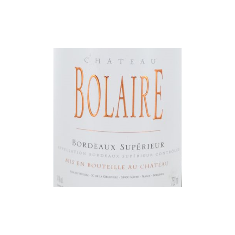 Château Bolaire 2009 -Bordeaux supérieur au Meilleur Prix