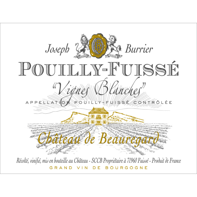 Pouilly Fuissé 2019 - Château de Beauregard Domaine Burrier