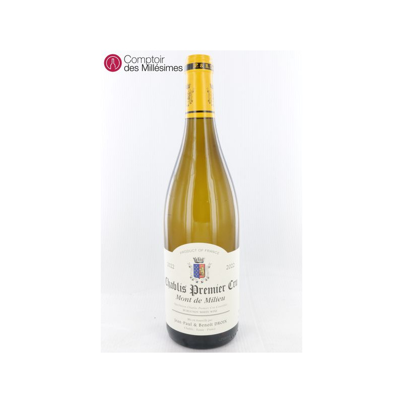 Chablis 1er Cru 2021 Mont de Milieu - JP et Benoit Droin