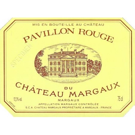 Pavillon Rouge du Château Margaux 1982 Margaux - Second vin du Château ...
