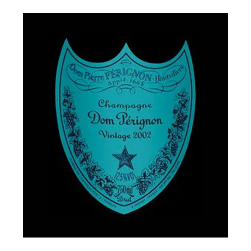 Dom Perignon Collection Andy Warhol 2002 : Étiquette Bleu