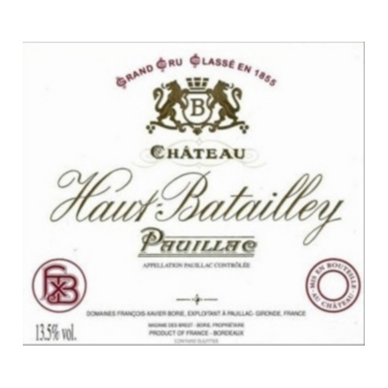 Château Haut-Batailley 1990 Pauillac - 5ème Grand Cru Classé Prix