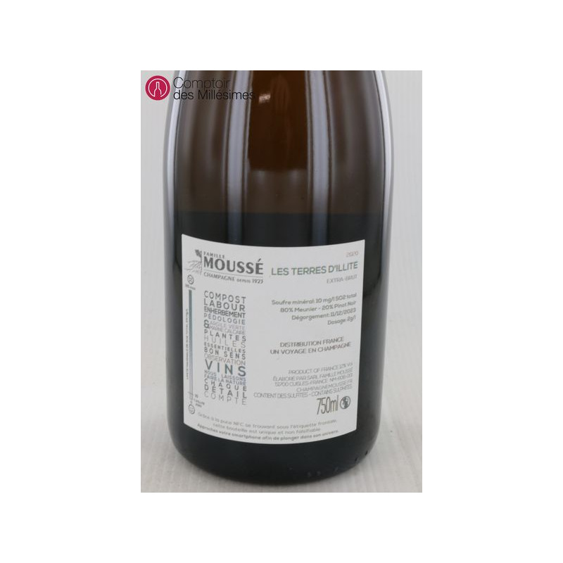 Les Terres d'illite 2020 - Champagne Moussé