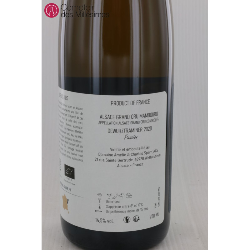 Gewurztraminer Grand Cru Mambourg Passion 2020 Domaine Sparr