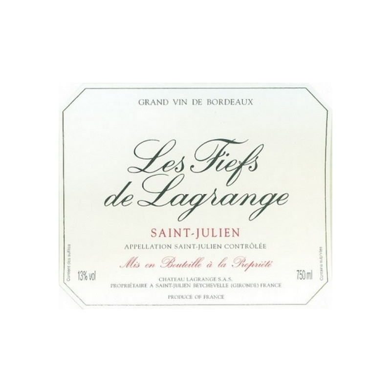 Les Fiefs de Lagrange 1997, 2nd wine of the Château Lagrange